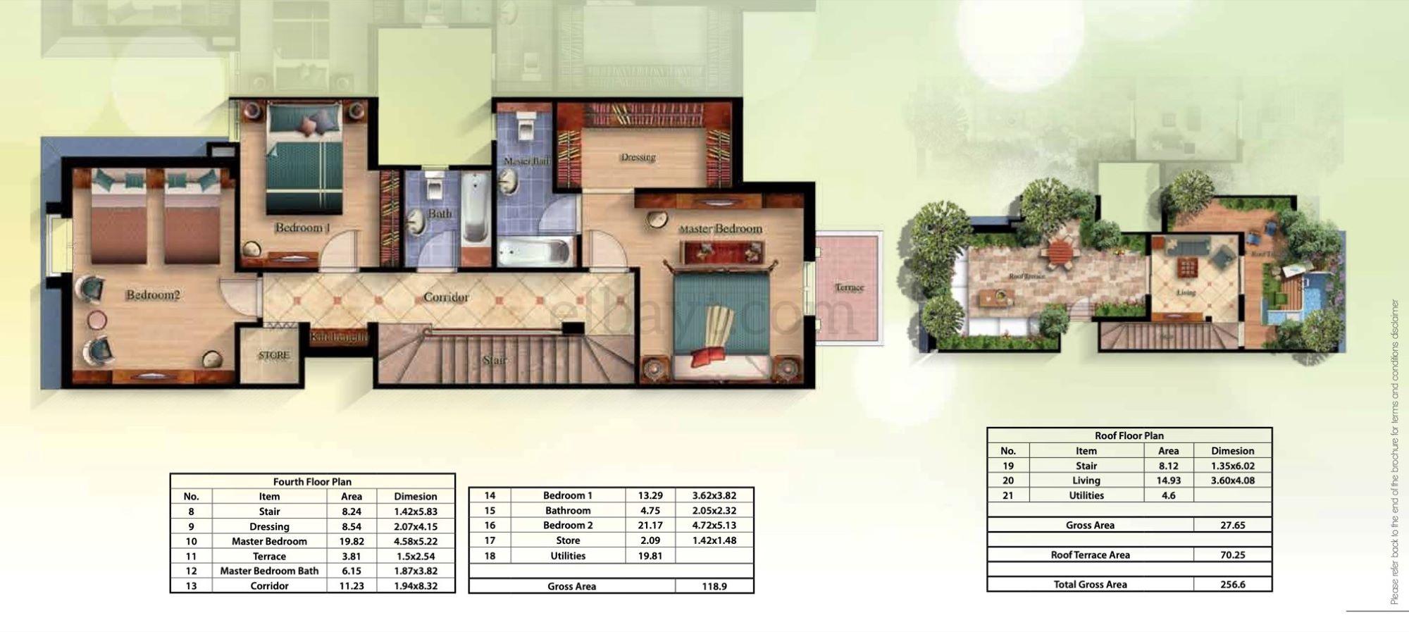 3 Bedrooms ivilla in Mountain View iCity October size 256 sqm